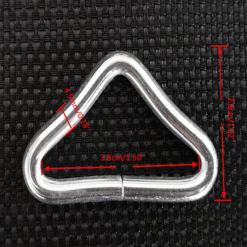 10Pcs Metal Triangular Rings Buckles V-Rings for Trampoline Part Repair ...
