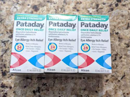 Pataday 6 PK Eye Allergy Itch Relief Once Daily 24hr Sample Size 0.5ml ...
