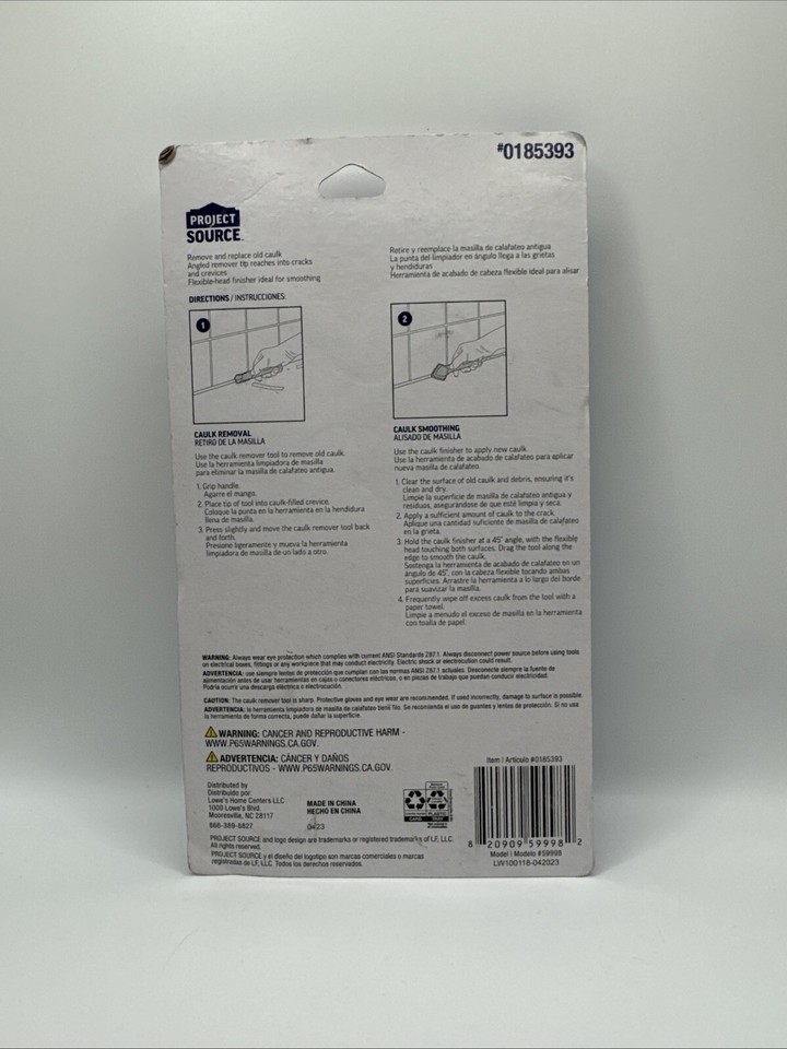 CAULK FINISHING TOOL SETS-PROJECT SOURCE HOME IMPROVEMENT-PAINTING-NEW ...