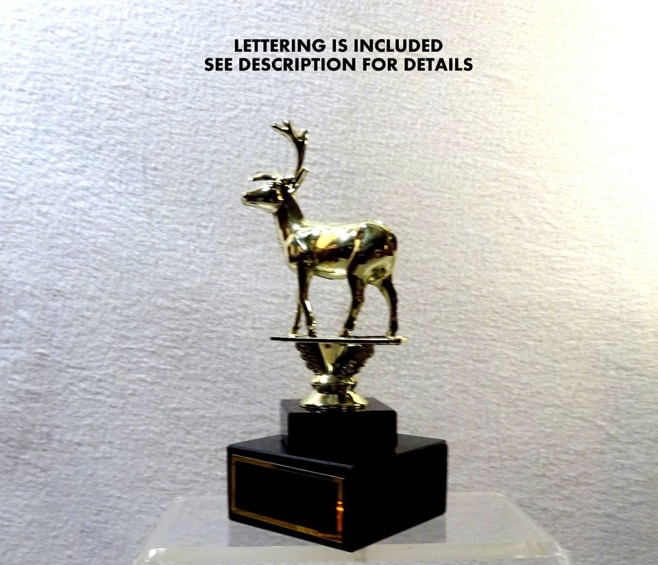 DEER BUCK TROPHY, HUNTING TROPHY DEER TROPHIES PLASTIC DEER MARBLE BASE ...