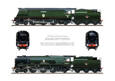 21st Century Steam - Bulleid Light Pacifics - TANGMERE & BRAUNTON ...