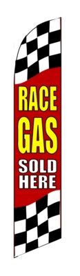 RACE GAS SOLD HERE swooper feather flag banner sign 9345 | eBay