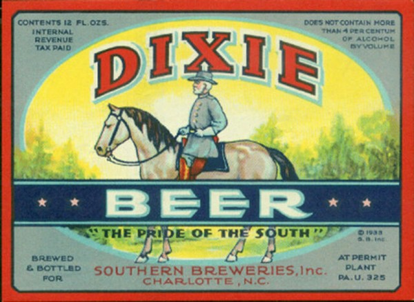 Dixie Beer Label T Shirt Southern Brew Charlotte NC Small Thru XXXLARGE ...