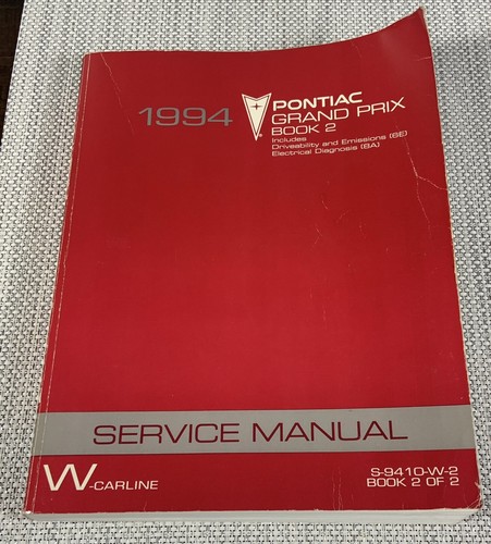 1994 PONTIAC GRAND PRIX SERVICE MANUAL W-CARLINE BOOK 2 | eBay