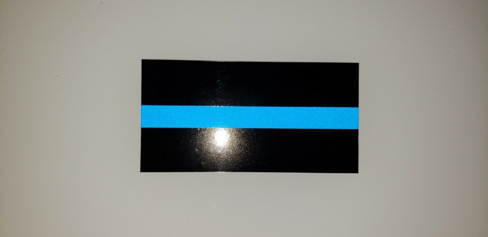 3x Reflective Thin Blue Line Sticker Decal Police Lives Matter Car ...