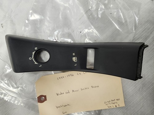 1994-1996 C4 Corvette Window & Mirror Switch Bezel Door Trim Driver ...