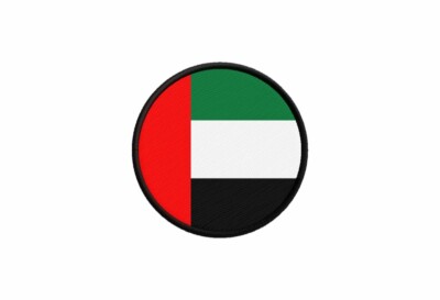 Patch badge print iron on glue flag roundel circlel united arab ...