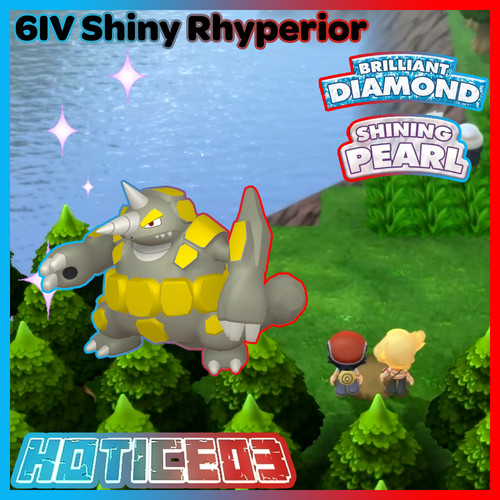 6IV Shiny Rhyperior Pokemon Brilliant Diamond Shining Pearl | eBay