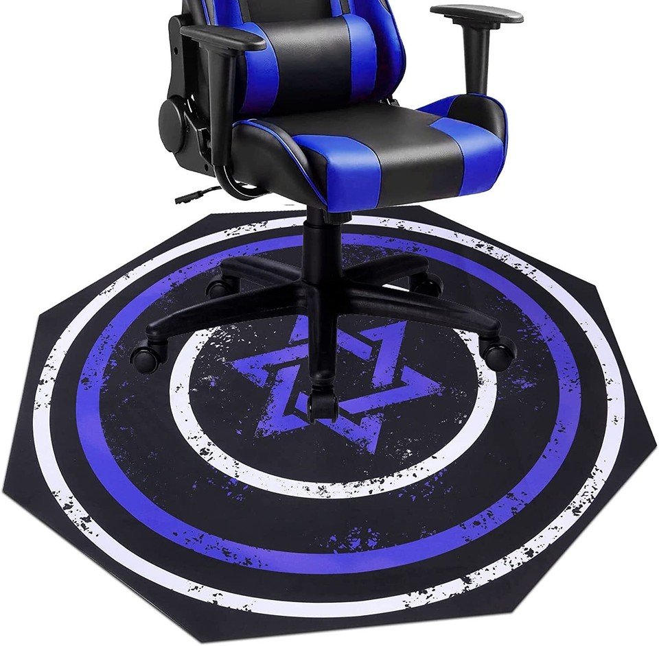 NEW Video Gamer Chair Floor Protection Mat octagon shape star 47 in ...