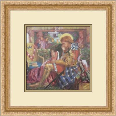 Dante Rossetti Wedding of St George + The Princess Sabra Custom Framed ...