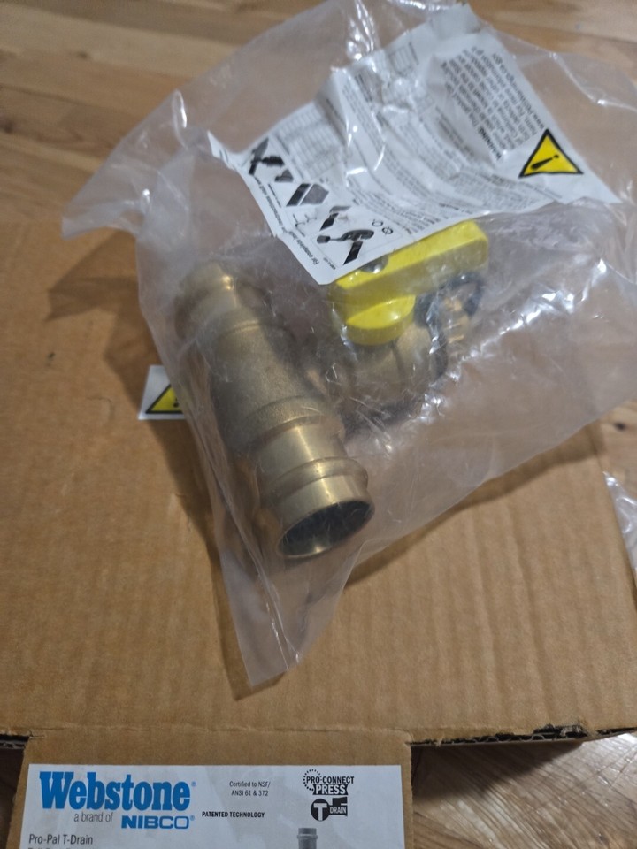 Lot of 5 - Webstone Nibco H-80674W 1" Press T-Drain Ball Valve Lead Free | eBay