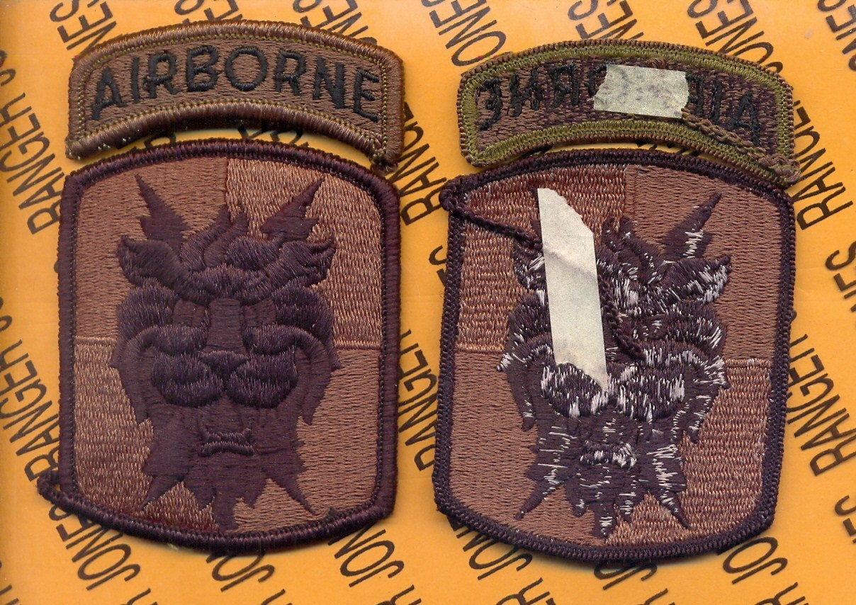 US Army 35th Signal Brigade Airborne OD Green & Black Duty uniform ...