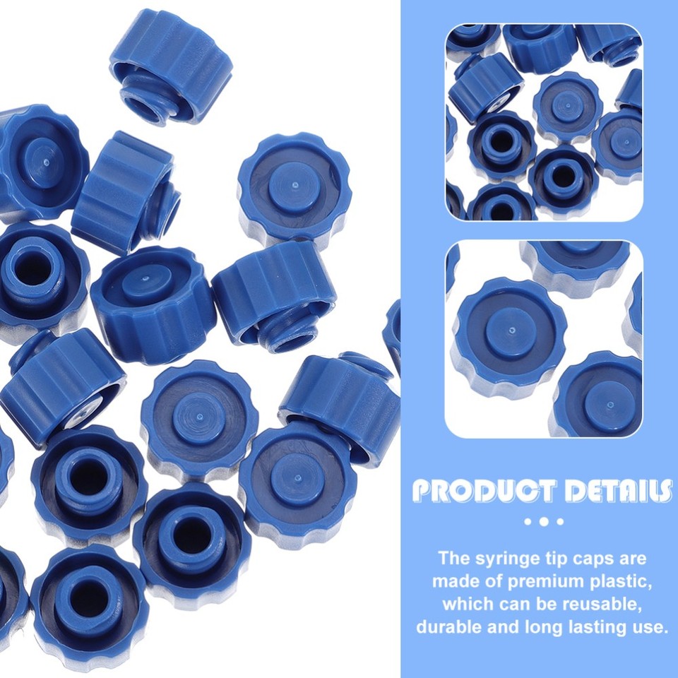 50 Pcs Plug Syringe Tip Stoppers Plastic Caps End | eBay