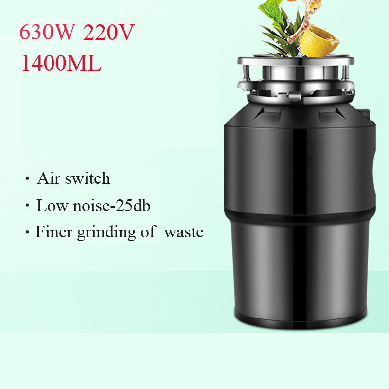 220V 1400ml Kitchen Food Waste Disposer Processor Garbage Disposal ...