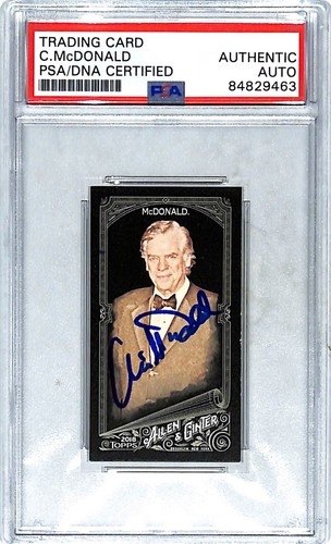 2018 Topps Allen Ginter Mini Black CHRISTOPHER McDONALD Signed Card PSA ...