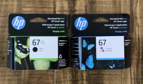 Hp 67XL Black 3YM57AN Tri Color 3YM55AN Printer Ink Cartridges | eBay