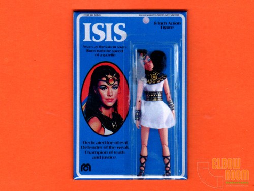 Mego Isis carded 2x3" fridge/locker magnet box art TV | eBay
