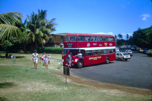 1984 Hawaii Lahaina Maui Sugar Cane Train Bus 35mm Kodachrome slide ...