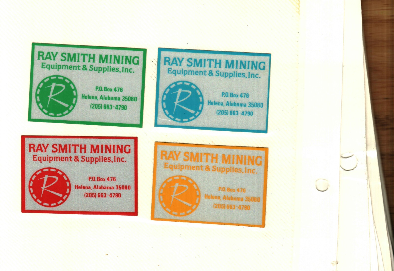 NICE SET OF 4 ALABAMA'S RAY SMITH MINING EQUIPMENT COAL MINING STICKER ...