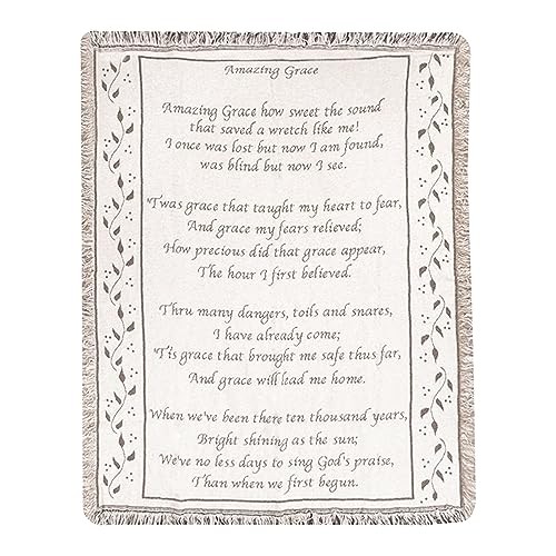 Condolences Card with Amazing Grace Sympathy Tapestry Afghan Throw ...