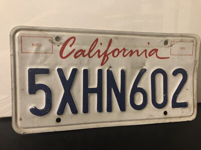 2000 California License Plate 5XHN602 | eBay