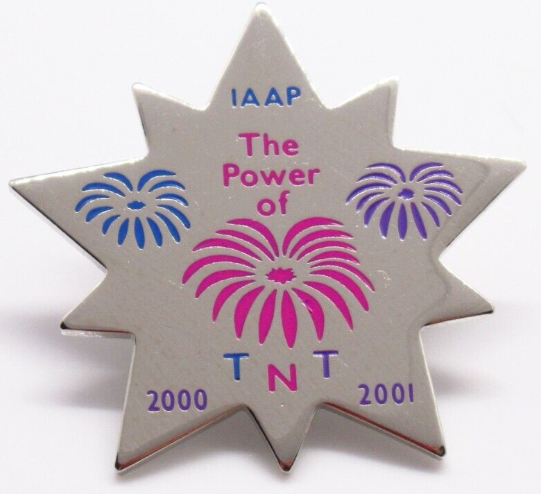 Vintage IAAP Lapel Pin The Power of TNT 2000 2001 Star Fireworks Design ...