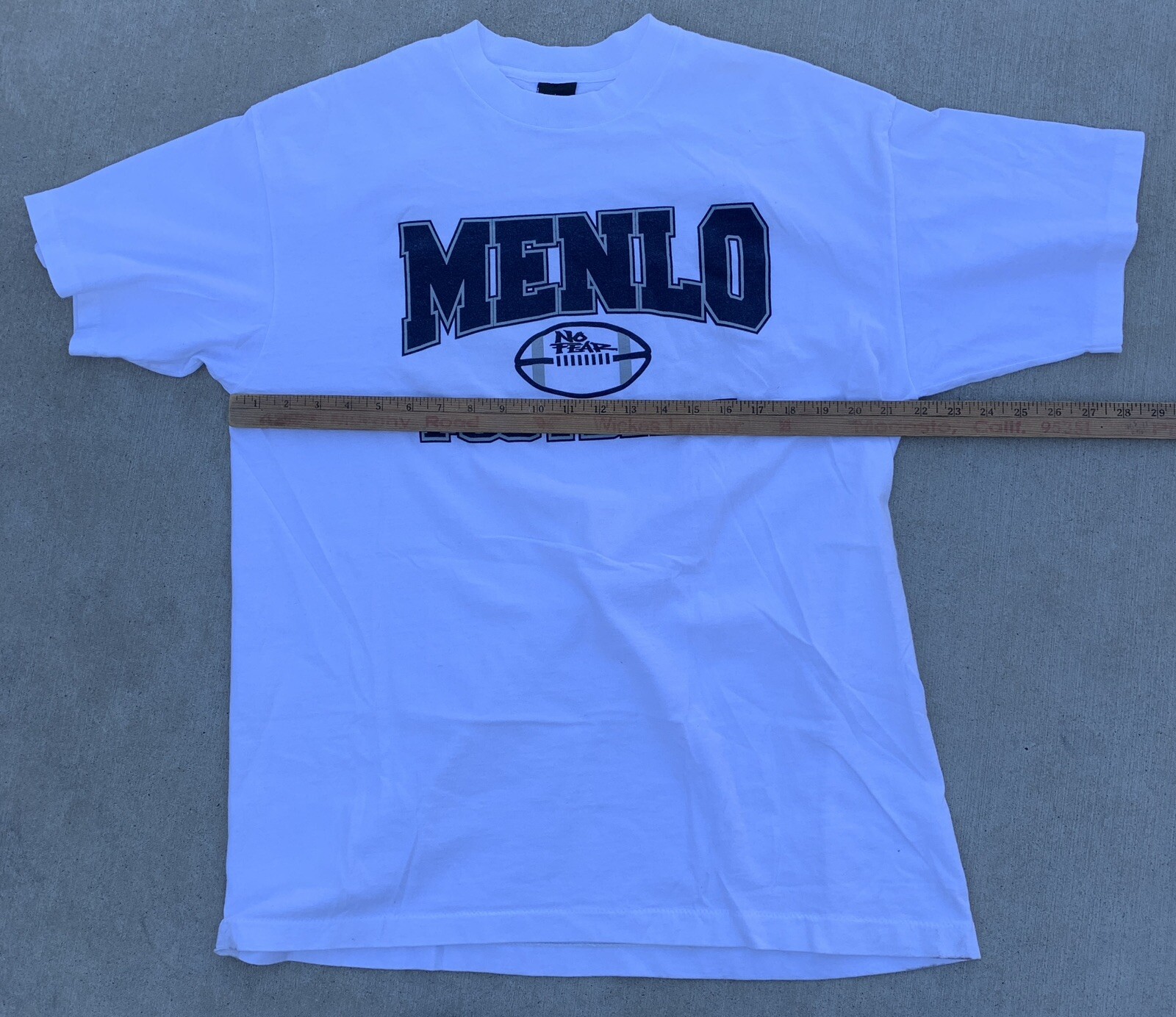 Vintage No Fear Menlo Football T Shirt Single Stitch Made In USA 1990s ...