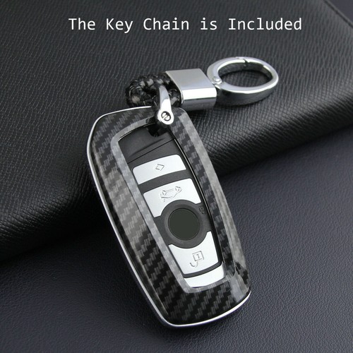 Carbon Fiber Remote Car Key Fob Cover Case Shell Holder For BMW 5 X3 X5 ...
