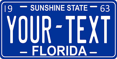 Florida 1963 License Plate Personalized Custom Auto Car Bike Motorcycle ...