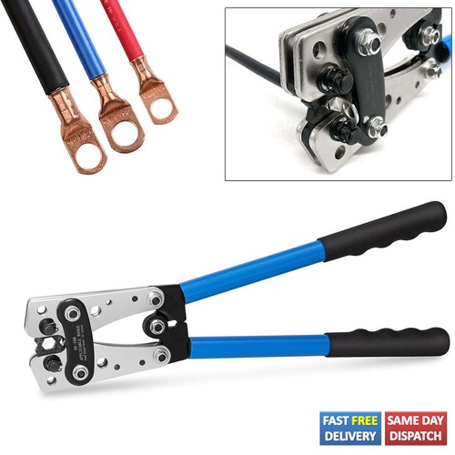 Heavy Duty Battery Cable Crimping Tool Wire Lug Crimper Terminal Copper ...