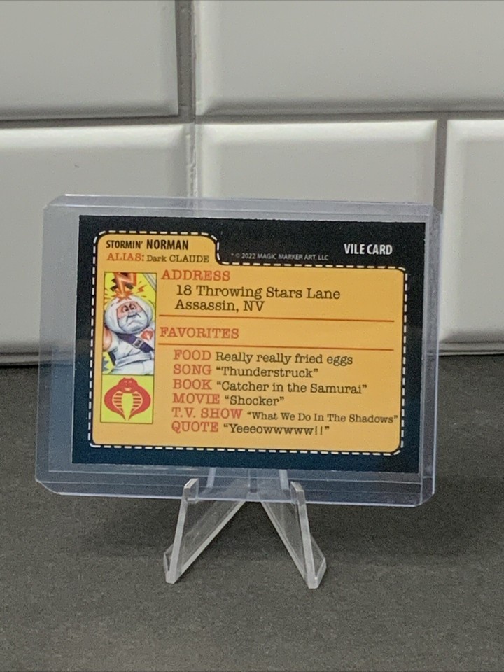 Gi Jokes Stormin' Norman 7a Gi Joe Parody Storm Shadow 2022 Trading ...