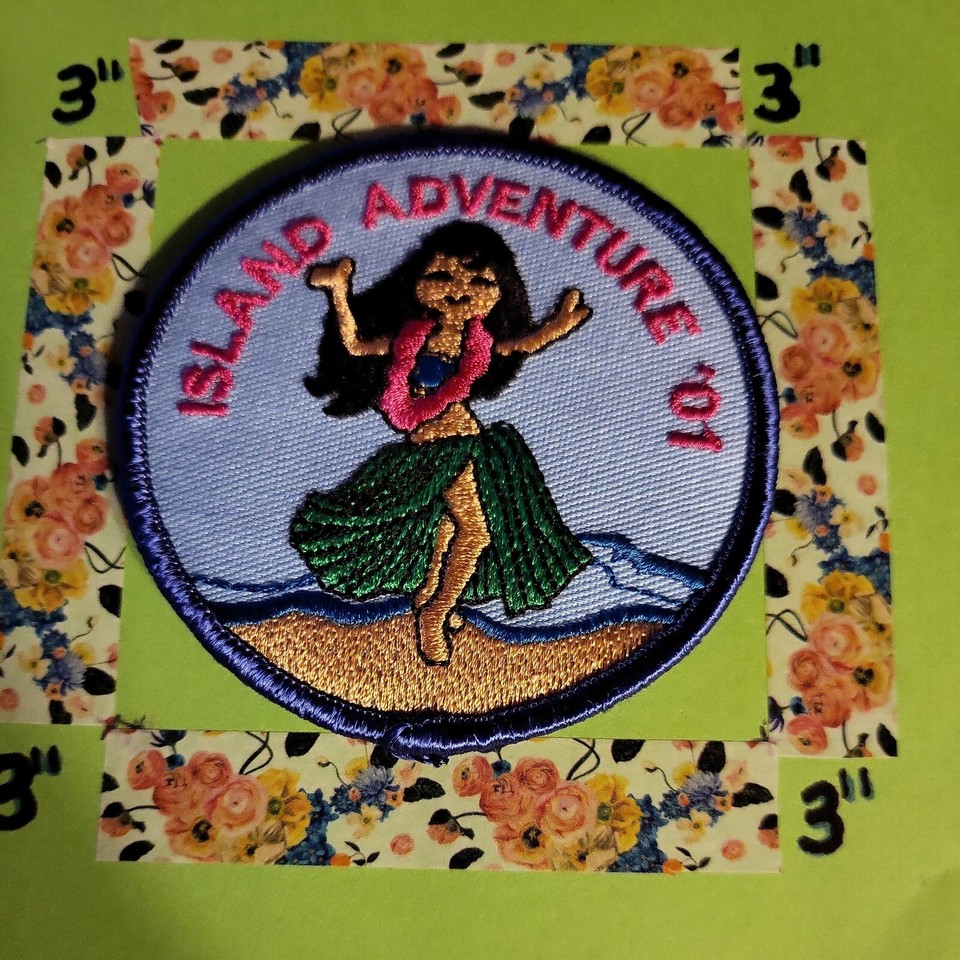 2001 Island Adventure Girl Scouts Of America Drive Iron On Patch ...