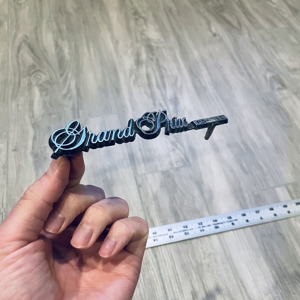 1978 1979 1980 Pontiac Grand Prix Script Emblem Badge Ornament 10007788 ...