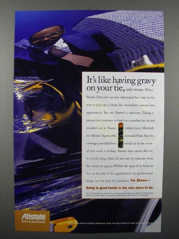 1996 Allstate Insurance Ad - Having Gravy on Your Tie | eBay