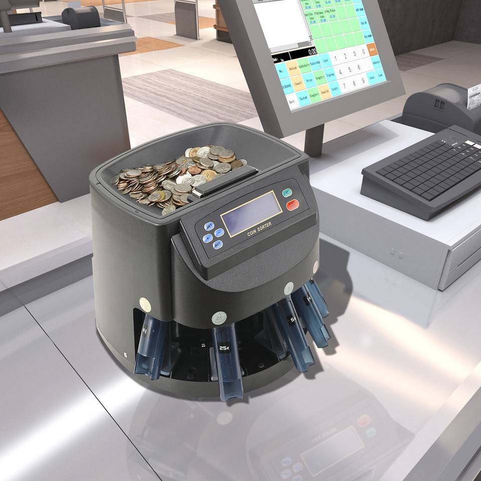 Coin Counter Machine Commercial USD Sorter/Wrapper/Roller Machine Money ...