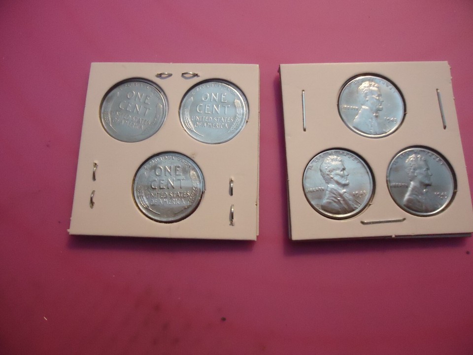 1943-p/d/s Lincoln pennies steel set #6--all different #1` | eBay