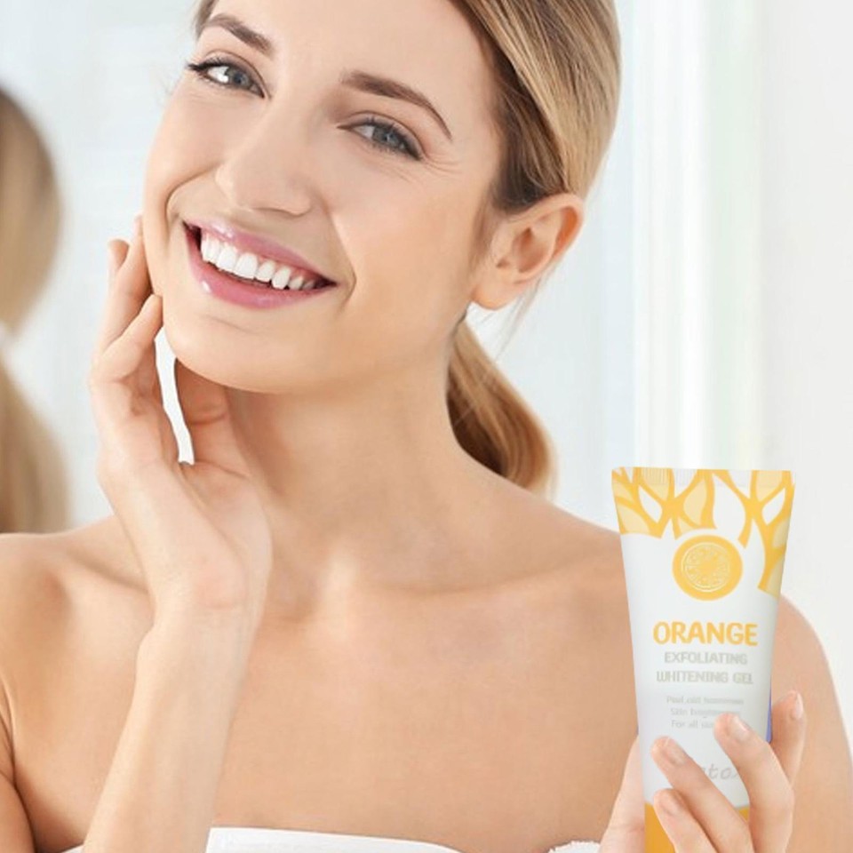Orange Exfoliating Whitening Gel Scrub Face Body Brigtening Deep ...