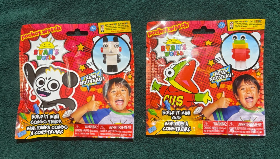 2 ~ New Ryan's World Pocket.Watch Build ~it Mini Combo Gus FACTORY ...