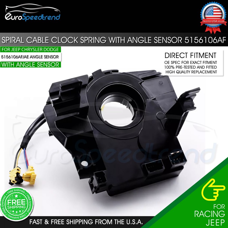 5156106AF Spiral Cable Clock Spring for Jeep Wrangler JK 2007-18 w ...
