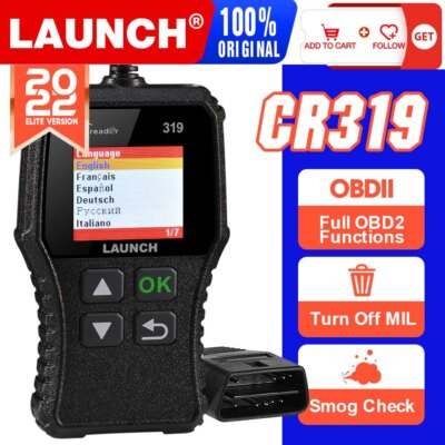 LAUNCH CR319 OBD2 Scanner OBD Code Reader Car Check Engine Fault ...