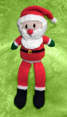 KNITTING PATTERN - Santa Shelf Sitter Choc orange cover / 28 cms ...