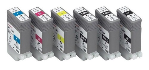 6 X Original Ink Canon iPF650 iPF655 iPF750/PFI-102MBK 102BK 102C 102Y ...