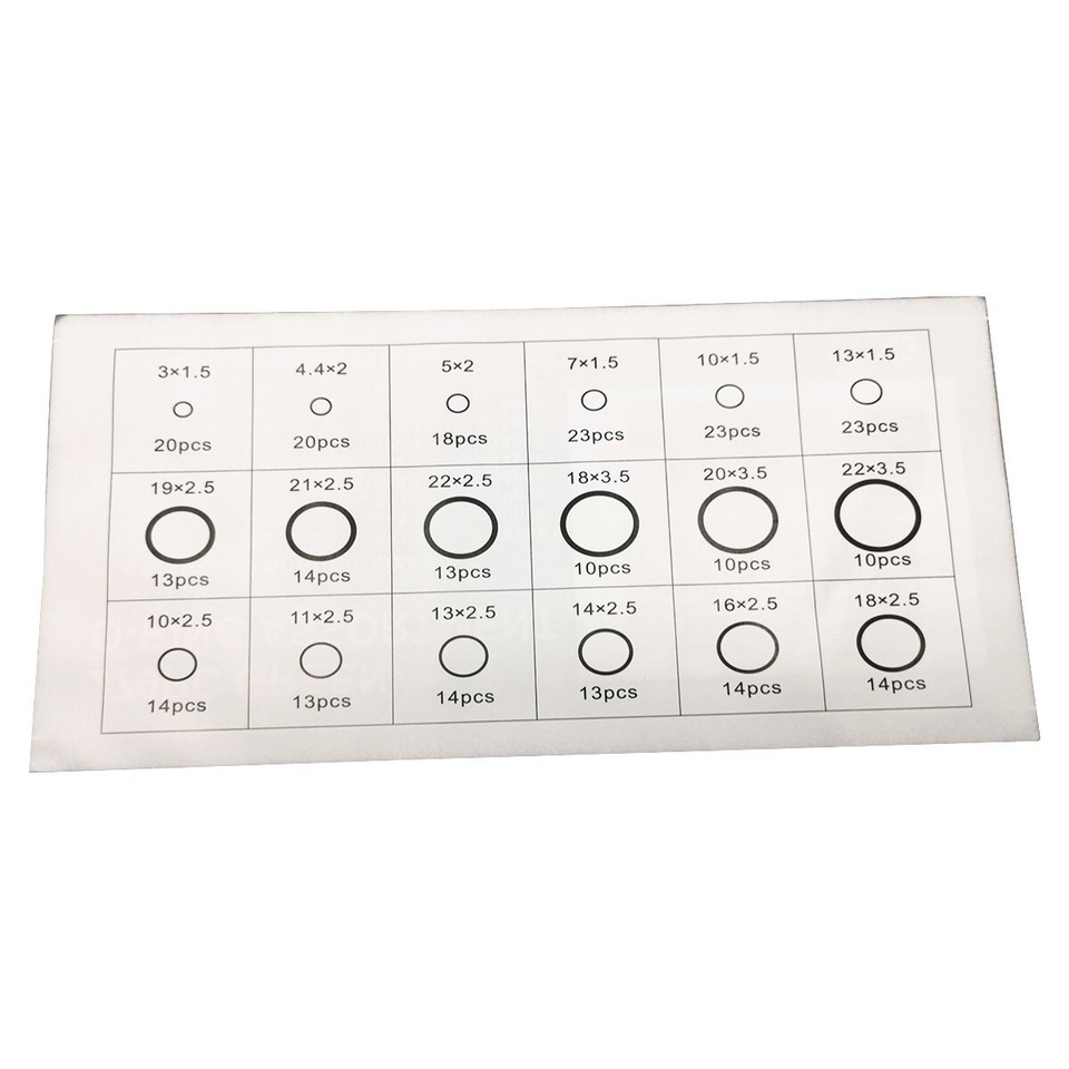 279pcs Rubber Nitrile Seal Ring Set Green 18 Sizes Air-Conditioning O ...