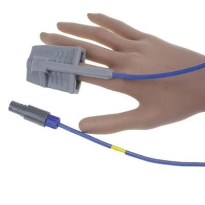 Adult Soft Tip SpO2 Sensor Bionet BM3 7Pin SpO2 Probe 9.8ft Compatible ...