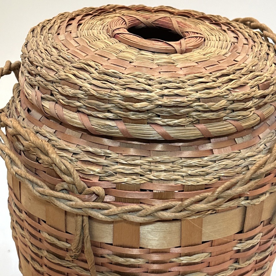Cottage Core Basket For Yarn And Knitting supplies . 8”tall And Braided ...