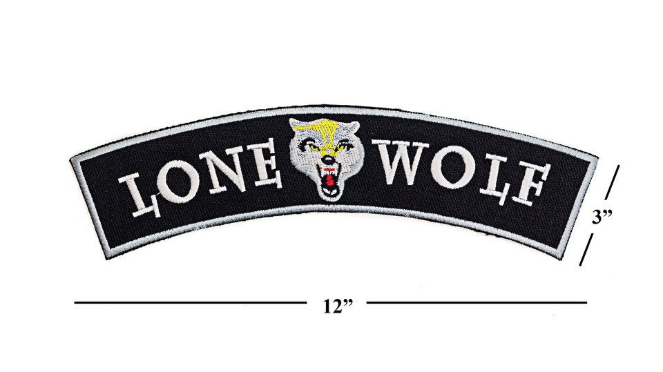 Lone Wolf White Wolf Head Iron on Patch Top Rocker for Jacket,Vests | eBay