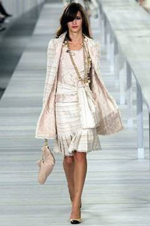 CHANEL VINTAGE ICONIC JACKET AND SKIRT & SASH W/ FAUX PEARL ACCENT ...