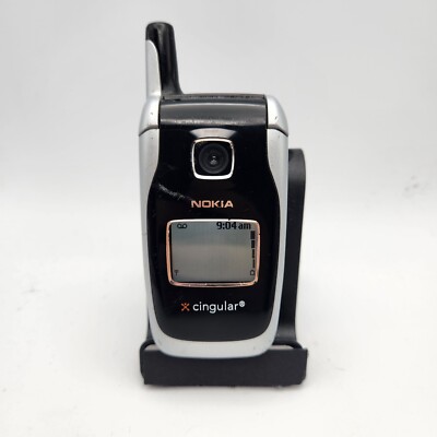 Nokia 6102i Vintage Flip Phone (Cingular) - Black/Silver - ASIS #1386 ...