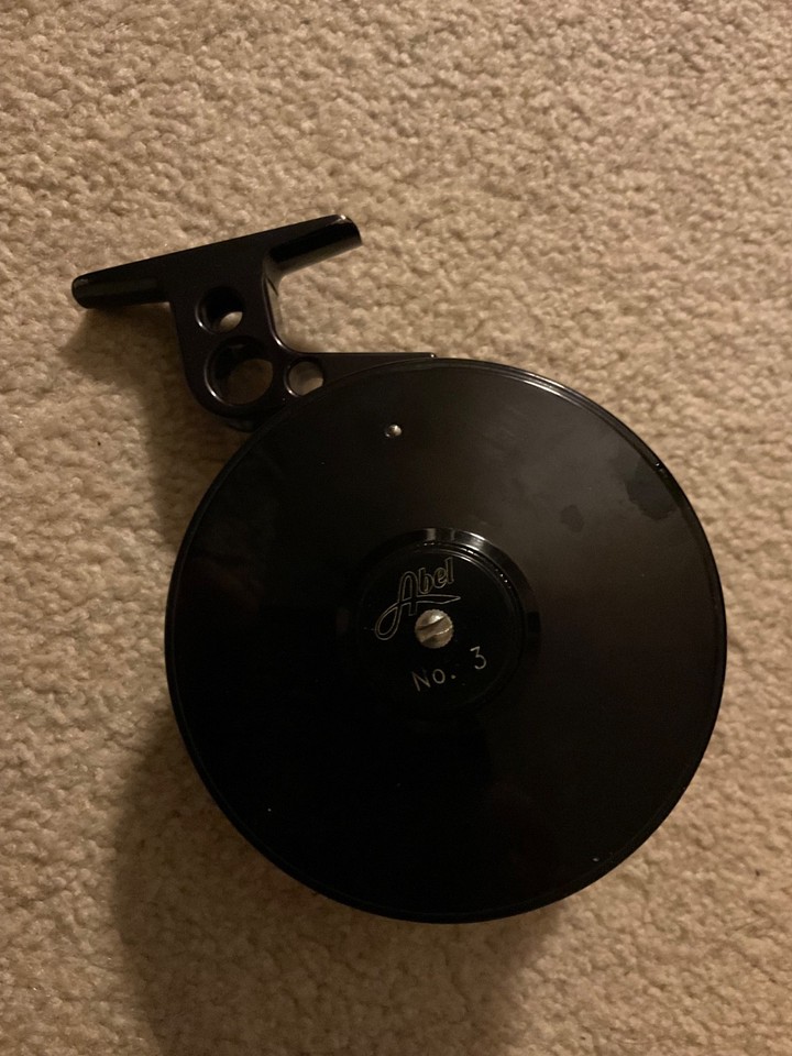 ABLE #3 fly reel practically brand new black used 3 times completely ...