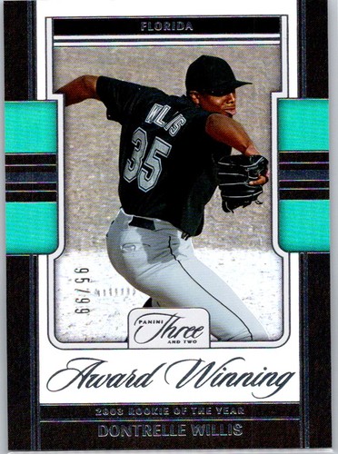 2025 Panini Three and Two Award Winning #1 Dontrelle Willis #/99 ...